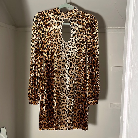 Dresses | Cheetah Print Crushed Velvet Mini Dress | Poshmark